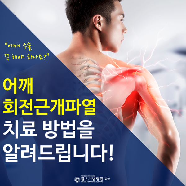 안양회전근개수술 어깨 회전근개파열 치료 방법을 알려드립니다│안양윌스기념병원 네이버 블로그