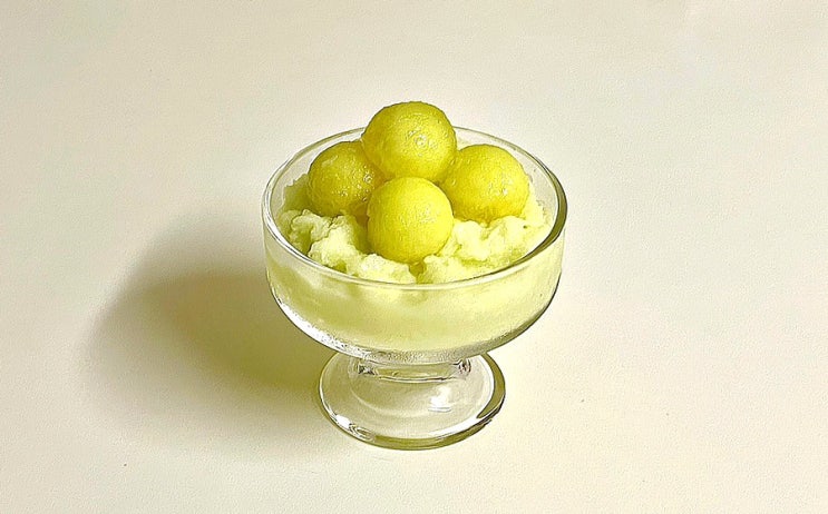 멜론 샤베트(Melon Sherbet) 여름 디저트 추천 (+메론 자르는법) : 네이버 블로그