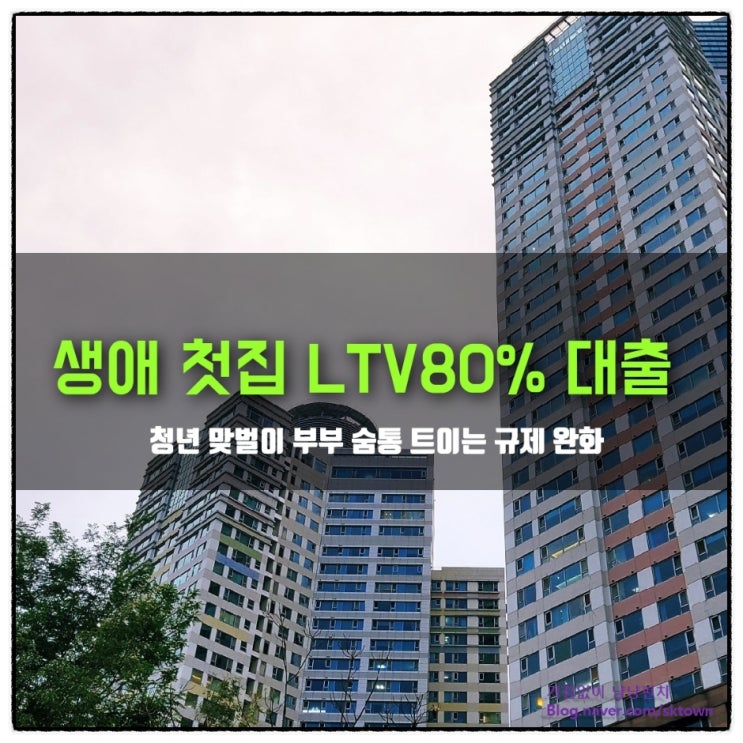 생애 첫집 대출 LTV 80퍼센트 한도 6억. 이게 청년 바로 정책이지 : 네이버 블로그