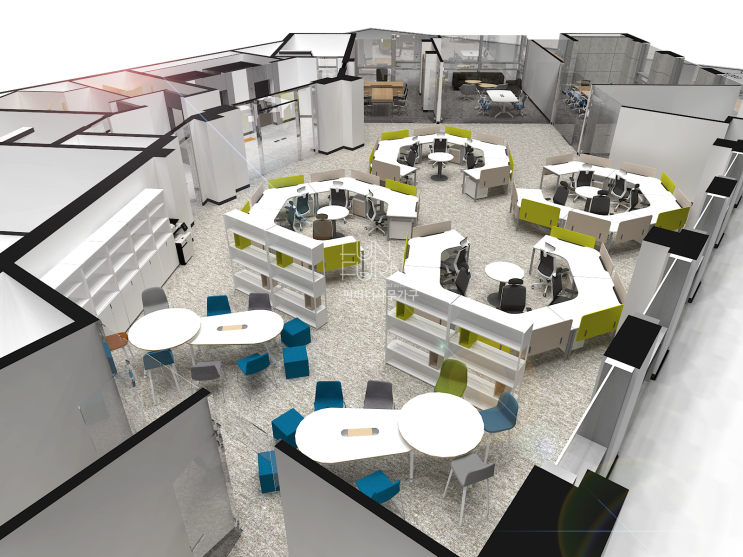 사무실책상 배치도 3D로 받는 방법 : 네이버 블로그