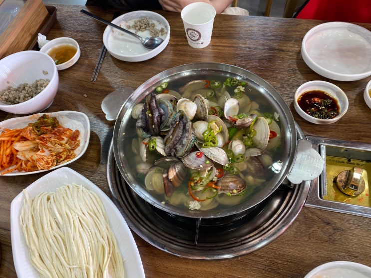 신방동 칼국수 맛집 신방통정지구 소문난 모듬조개 칼국수 추천 네이버 블로그
