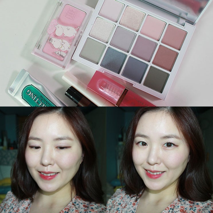 Motd 여쿨라이트 여름 메이크업 무지개맨션 무아르 팔레트 02 센슈어스 바닐라코 틴트 Pk04 이프온리 무민핑크