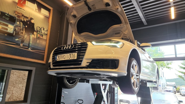 아우디 A6 35TDI (2.0TDI) P190D00 보조 냉각수 펌프 이상과, 타이밍벨트 교환, 그리고 크랭크 리테이너 교환 ...