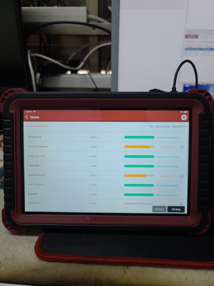 씽툴 마스터 씽크 카 think tool car master 탑던 artipad1 진단기 업데이트 서대문구카센터 은평구카센터 ...