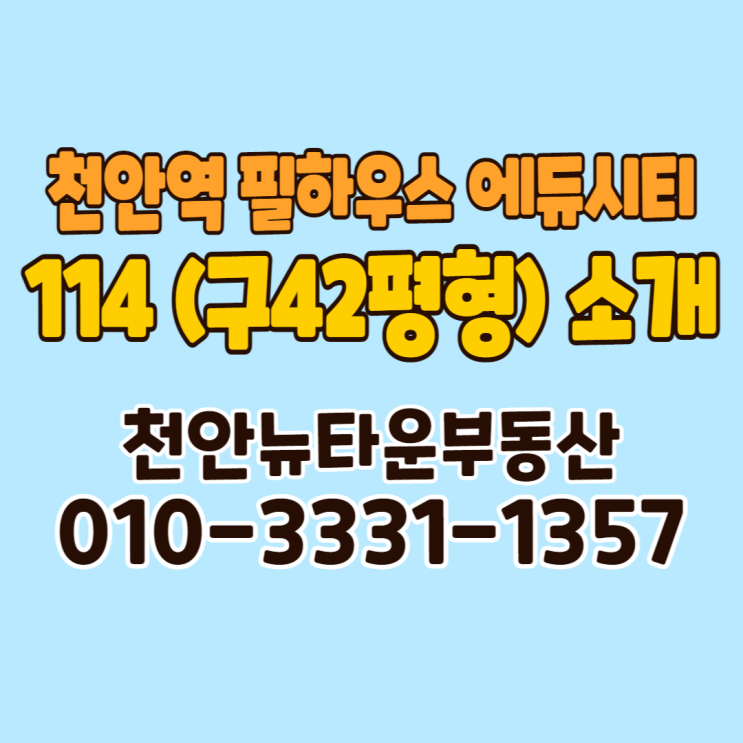 천안역 필하우스 에듀시티 114타입 구42평형 소개합니다 네이버 블로그