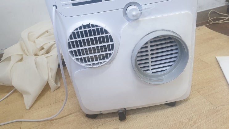 이동식 에어컨 음압 해결 듀얼덕트 듀얼호스 개조 네이버 블로그