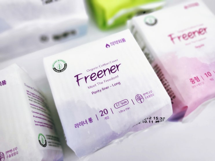 산뜻하고 편안한, 100% 유기농 순면 프리너(Freener) 생리대 : 네이버 블로그