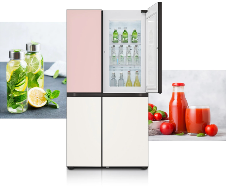 LG 디오스 매직스페이스 오브제컬렉션 2도어 냉장고 렌탈 832L 핑크 베이지 모델명 S834PB35 : 네이버 블로그