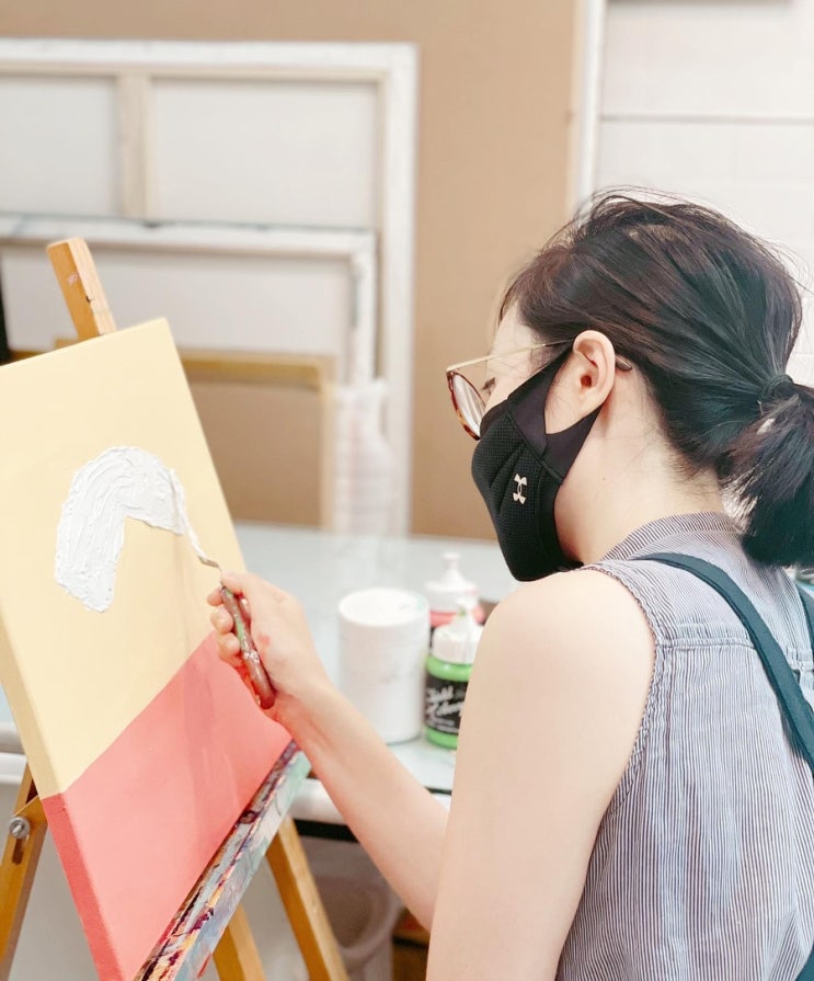 YOUTOPIA art studio 인천 성인 미술원데이클래스 나이프페인팅 수업과정 : 네이버 블로그