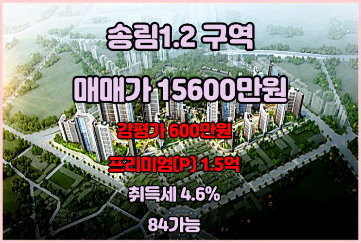 송림12구역 조합원 입주권 뚜껑매물 네이버 블로그