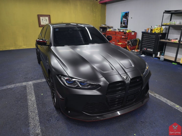 We Are M 부산랩핑 전문샵 현스게러지 Bmw G80 M3 컴페티션 Xdrive 퍼스트에디션 사틴블랙 전체랩핑 시공 소개