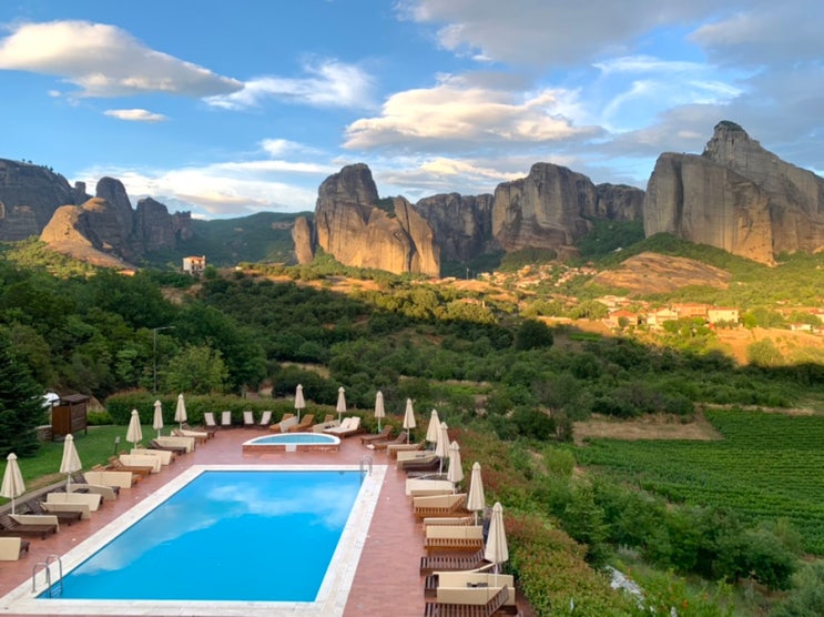 [그리스 여행] #9 아테네에서 메테오라로 운전해서 가기, 메테오라 마운틴 뷰 호텔 “Meteora hotel at ...