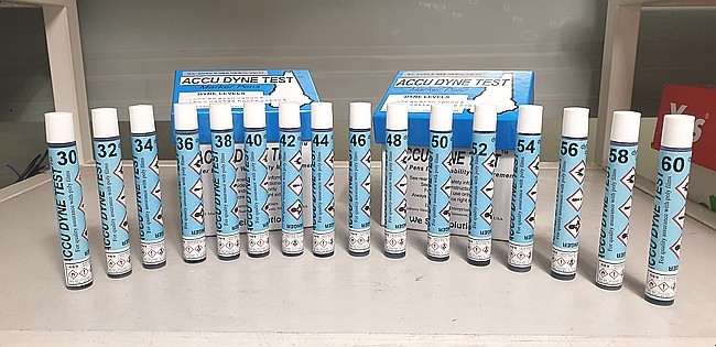 Accu Dyne Test Marker Pens 30 ~ 60 Dyne/㎝ / 표면장력측정시약 / 표면장력시험 / 다인펜 ...
