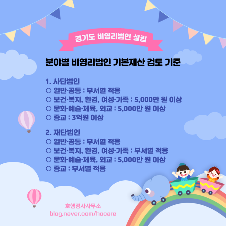 경기도 비영리법인 설립 시 기본재산 기준은 네이버 블로그