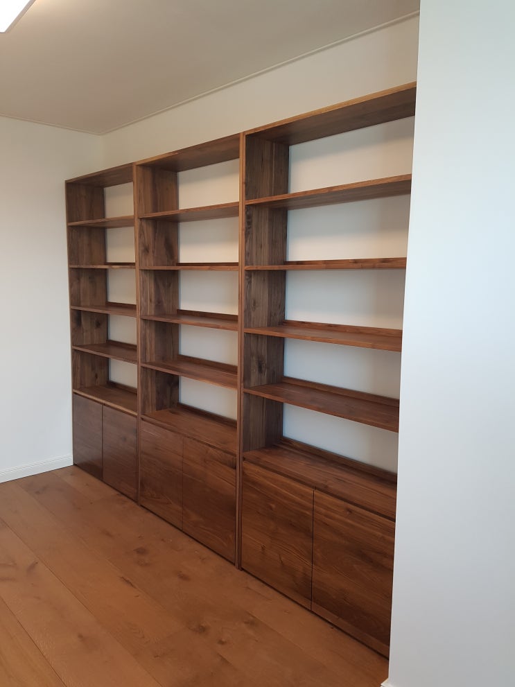 원목 붙박이 책장으로 완성한 인테리어 : 네이버 블로그