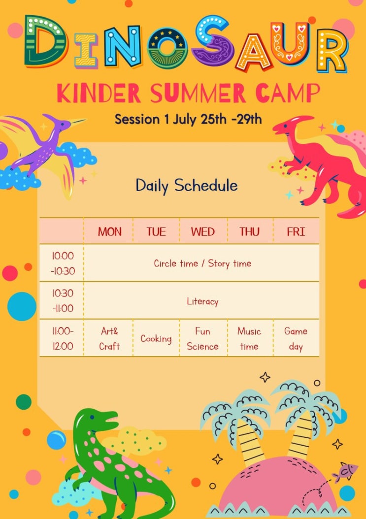Summer Camp Time Table : 네이버 블로그