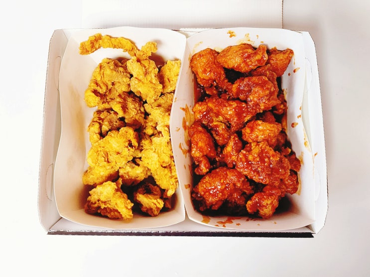 멕시카나치킨 순살 후라이드 양념 내돈내산 솔직 후기! : 네이버 블로그