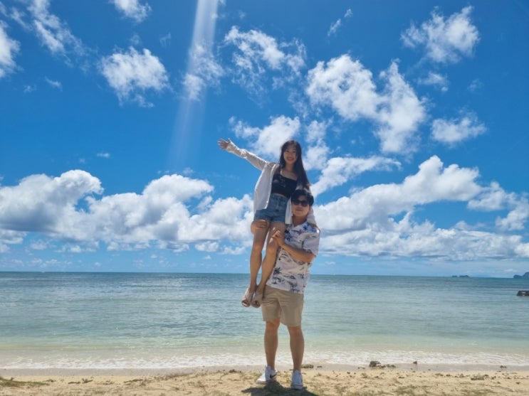 625~71 하와이 오하우 신혼여행 2일차 마카우푸 전망대한반도 지도마을할로나 블로우 홀쿠알로아 비치페이머스