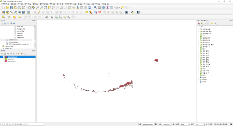 환경계획과 환경정책을 위한 기초 GIS - [11] 벡터 레이어 병합: 여러 개의 벡터 레이어를 합칠 때 : 네이버 블로그