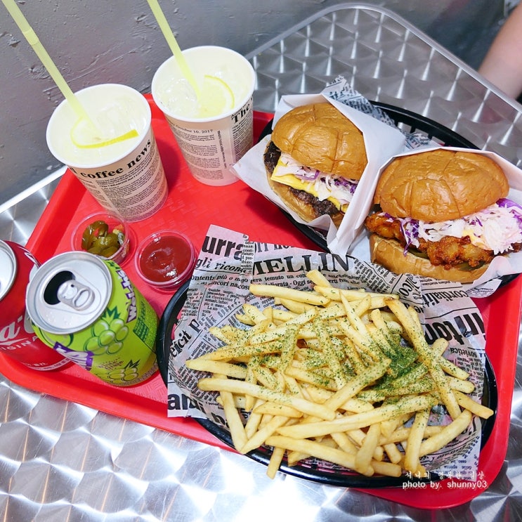범계 햄버거 맛집 범계역 슬럼덩크 수제버거 세트 네이버 블로그