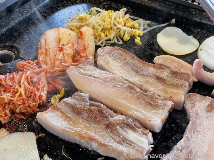 강릉 맛집 포남동 고기한저름 맛있는 삼겹살과 돌판볶음밥 즐기기 네이버 블로그