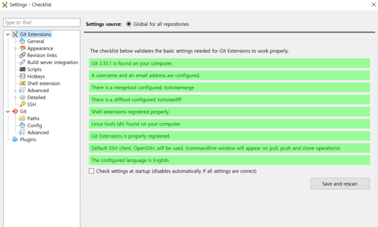 gitlab + visual studio + git extension(2) git extension setting : 네이버 블로그