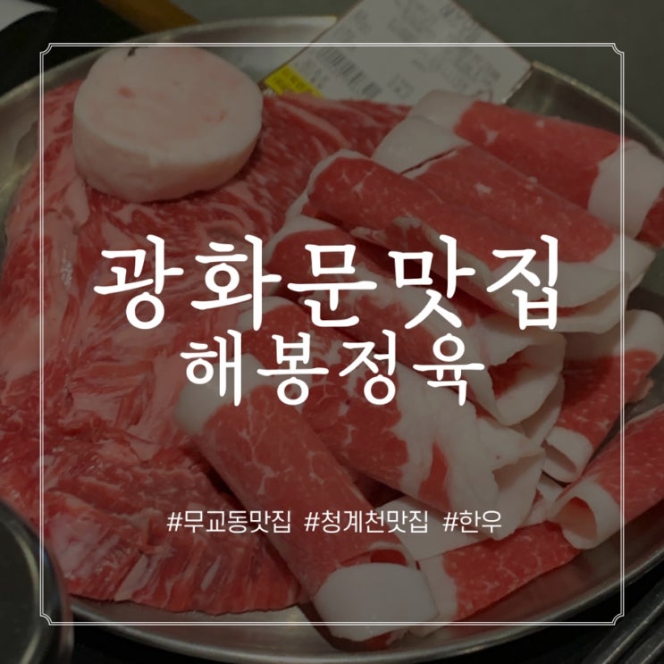 무교동 한우 상태가 너무 좋은💖 정육식당 해봉정육 무교점 광화문 맛집 네이버 블로그