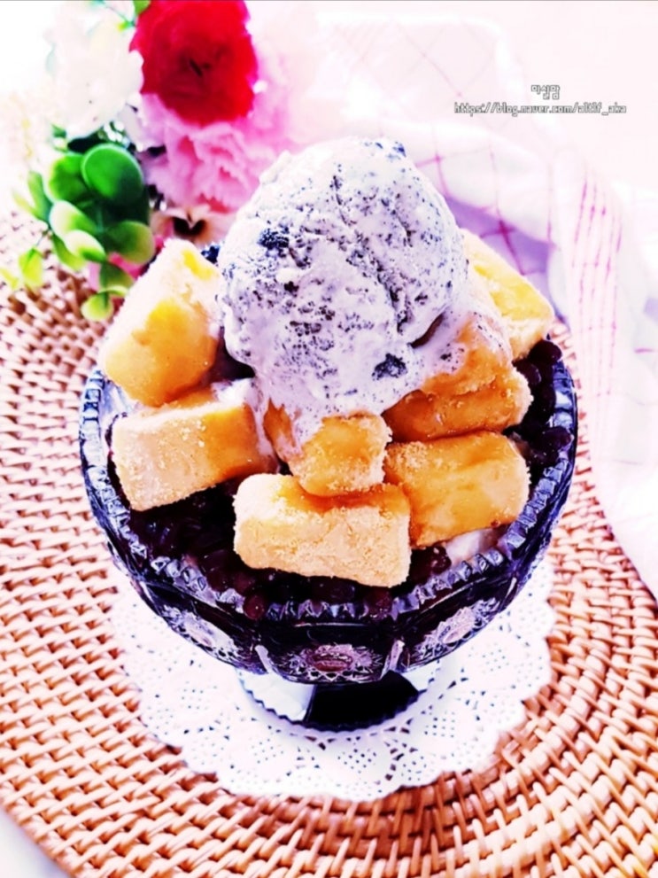 인절미빙수 만들기 집에서 우유빙수 만들기 팥빙수 재료 옛날빙수 팥빙수 아이스크림 빙수 디저트 간단한 아이간식 : 네이버 블로그