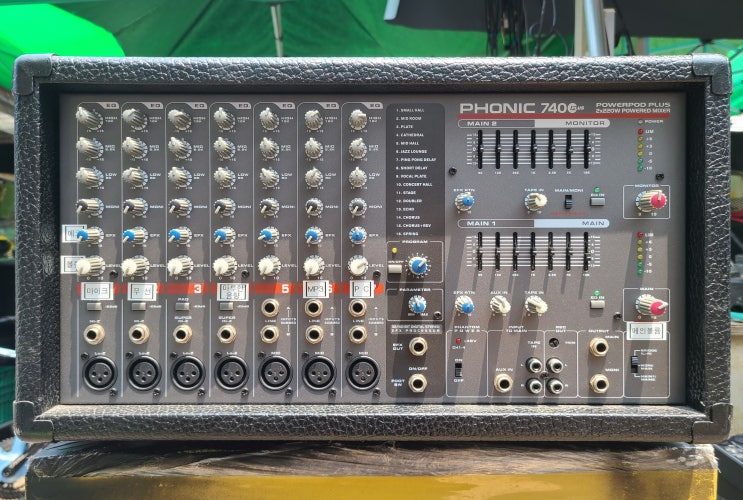 PHONIC POD740 포닉 7채널 440와트 파워드믹서 : 네이버 블로그