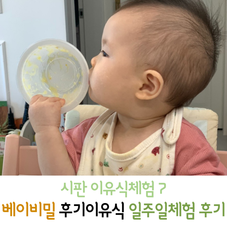 풀무원 베이비밀 후기이유식 일주일 체험 후기 네이버 블로그