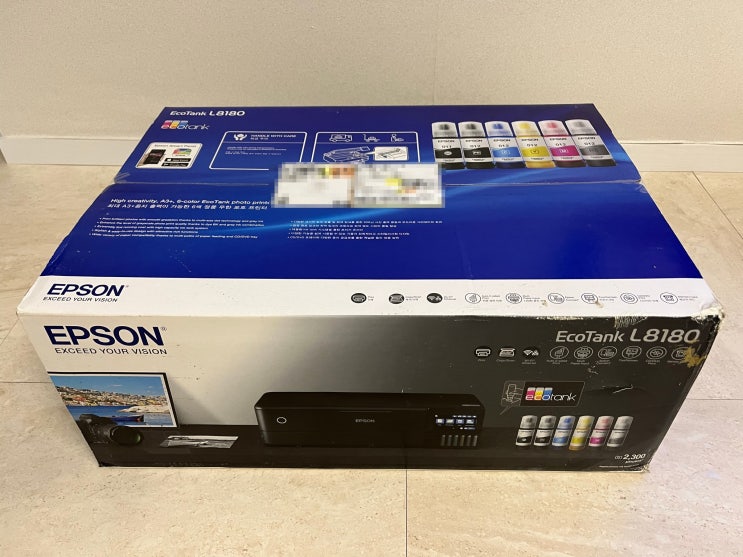 [내돈내산] 엡손 에코탱크 무한잉크 L8180 복합기 포토프린터 개봉기 : 네이버 블로그