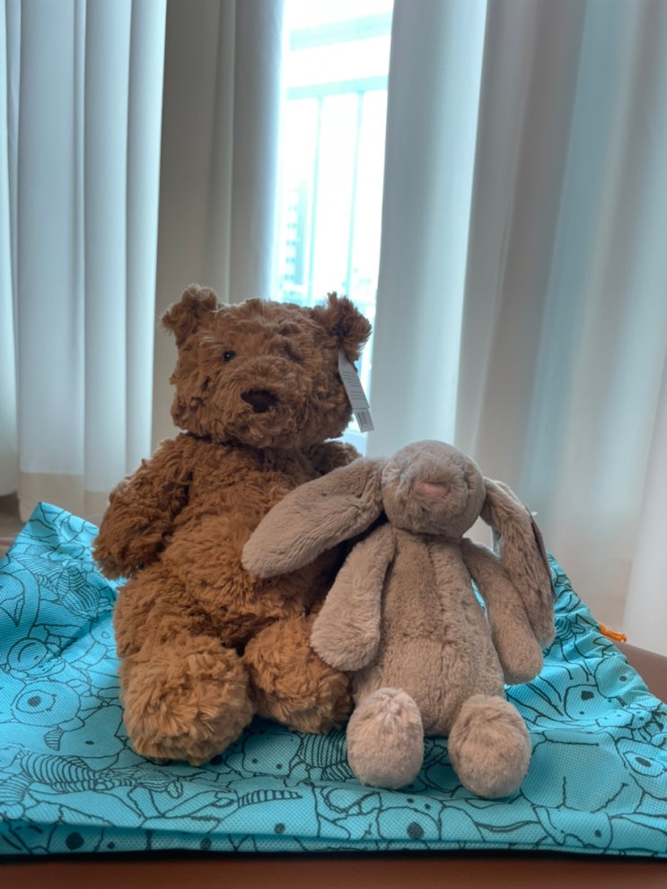 젤리캣 곰돌이(Bartholomew bear M사이즈), 토끼(Bashful beige bunny S사이즈) 직구 후기 ...