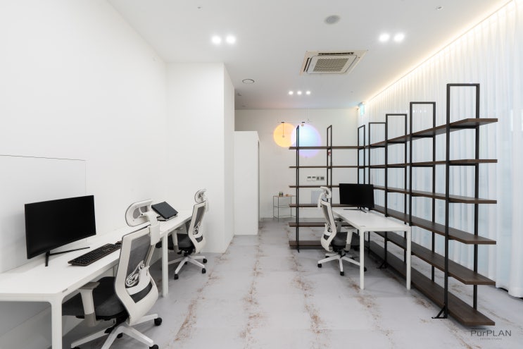 [소형 사무실 인테리어 16PY] 소형 오피스 인테리어의 핵심은 동선 - 퍼플랜 디자인 스튜디오 : 네이버 블로그