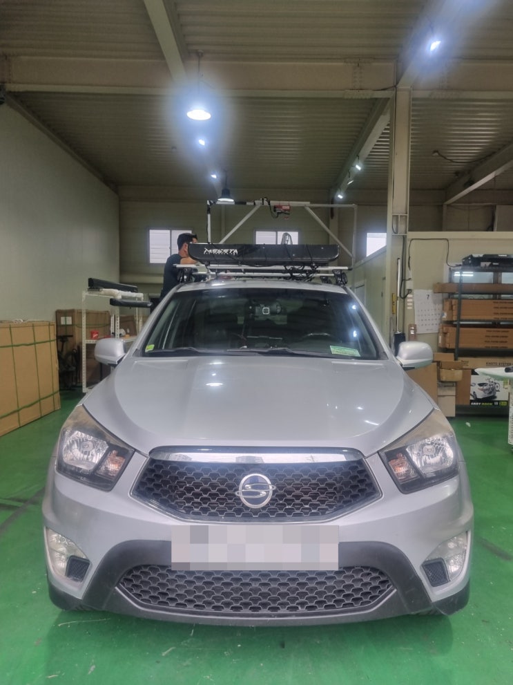 코란도스포츠 메세타 루프바스켓 장착/설치. 장착점/설치점 : 네이버 블로그