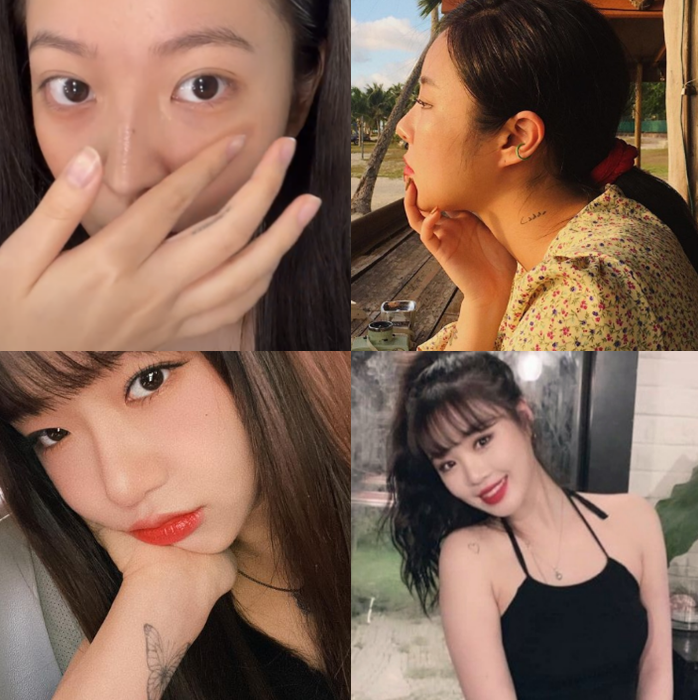 여자 연예인 예리 휘인 최유정 수진 걸그룹 아이돌 타투 따라 해볼까 네이버 블로그