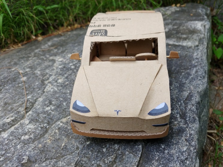 테슬라 모델 3 박스 자동차 만들기｜전기차 감성 박스로 재현하기! Tesla Model 3(How to make a ...