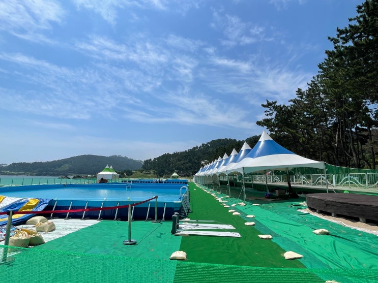 울산 진하해수욕장 수영장 물놀이장 위치 및 주차장(파라솔,튜브, 구명조끼 무료) : 네이버 블로그