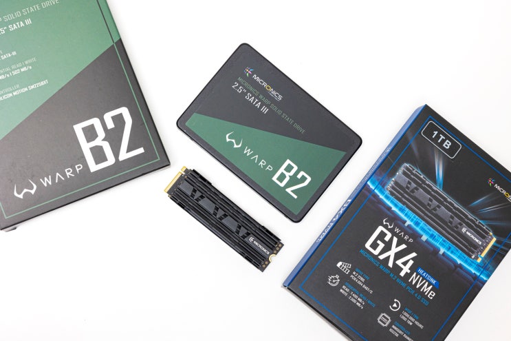 마이크로닉스 WARP GX4 히트싱크 M.2 NVMe 1TB 와 WARP B2 SDD 512GB 비교 해보기 : 네이버 블로그