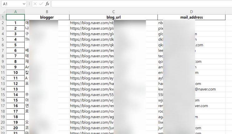 Python Selenium 파이썬 셀레니움 네이버 블로그 이웃 목록 크롤링 네이버 블로그 