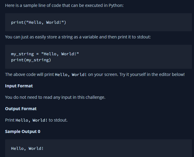 Python HackerRank 문제 1 - Say "Hello, World!" With Python : 네이버 블로그