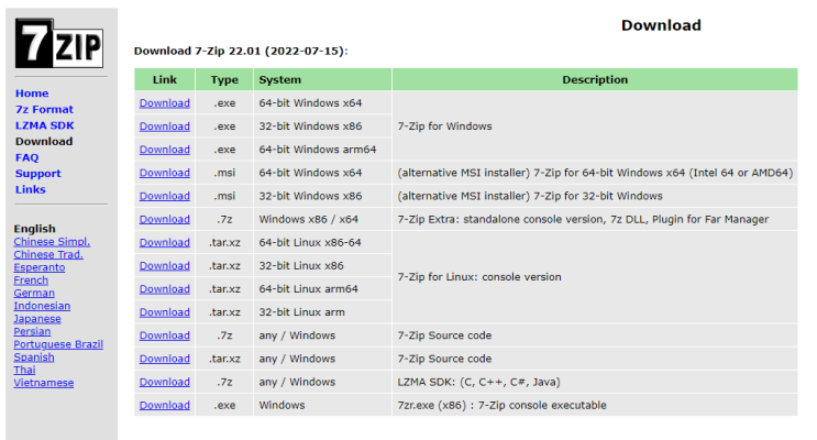 7-Zip 7zip 압축 유틸리티 도구 무료 압축률 : 네이버 블로그
