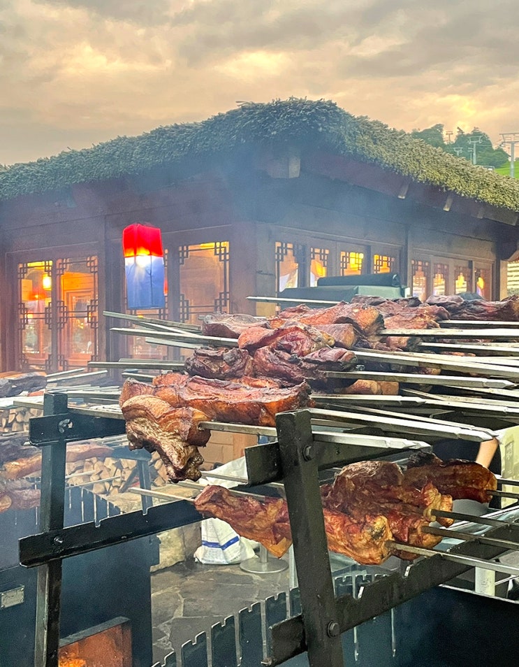 홍천 소노벨 비발디파크 맛집 시골장터 주막 해물파전 참나무장작바베큐 네이버 블로그