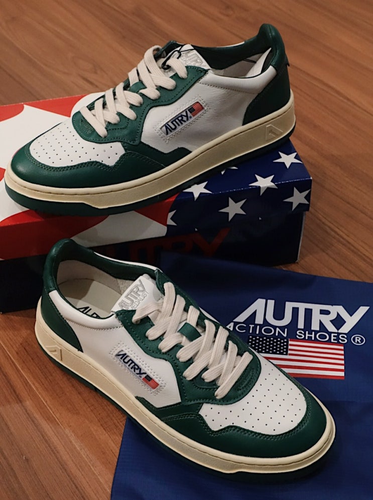 AUTRY Medalist Low Leather Green • 오트리 메달리스트 로우 레더 그린 언박싱 : 네이버 블로그