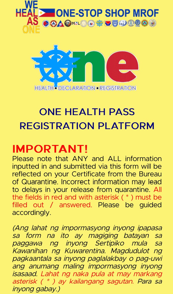 필리핀 입국 전 필수 사항 - ONEHEALTH PASS 등록하기 : 네이버 블로그