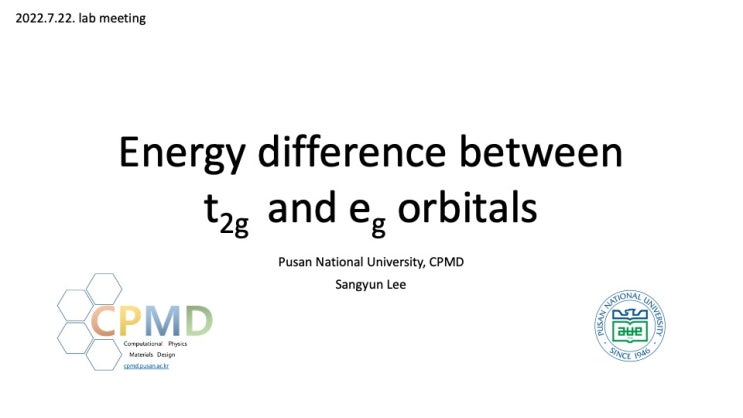 Energy difference between t2g and eg orbitals : 네이버 블로그