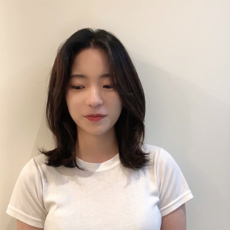 잠실미용실 중단발 레이어드컷 중단발레이어드펌 손질 편한 스타일 네이버 블로그