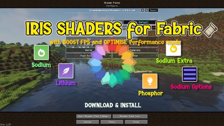 [모드][1.21.4][Fabric/Neoforge] 홍채 셰이더 모드 (Iris Shaders mod) : 네이버 블로그