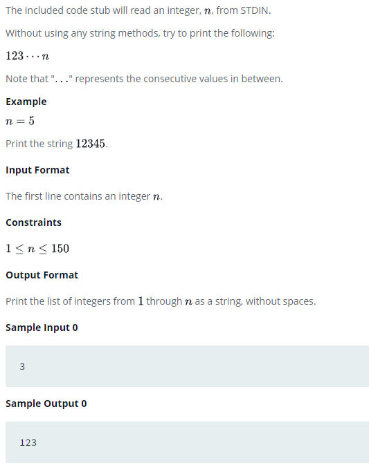 Python HackerRank 문제 6 - Print Function : 네이버 블로그