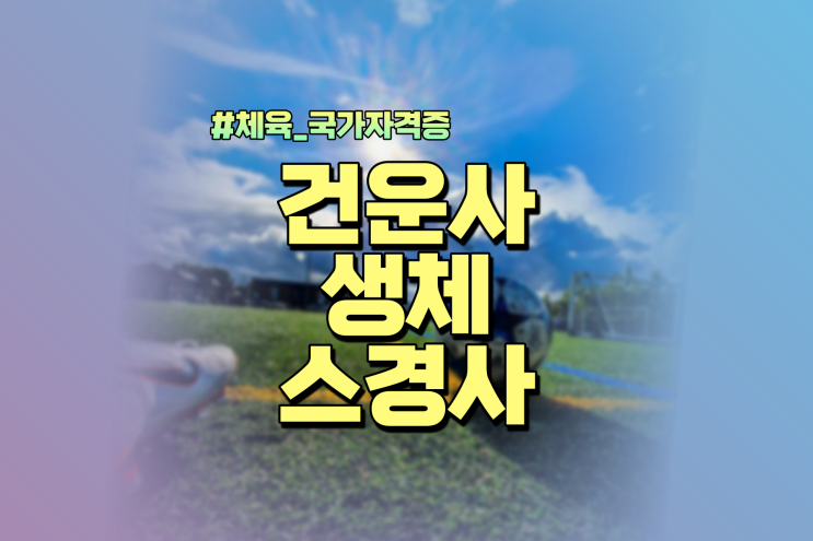 체육 국가자격증 건강운동관리사 스포츠경영관리사 생활스포츠지도사2급 네이버 블로그