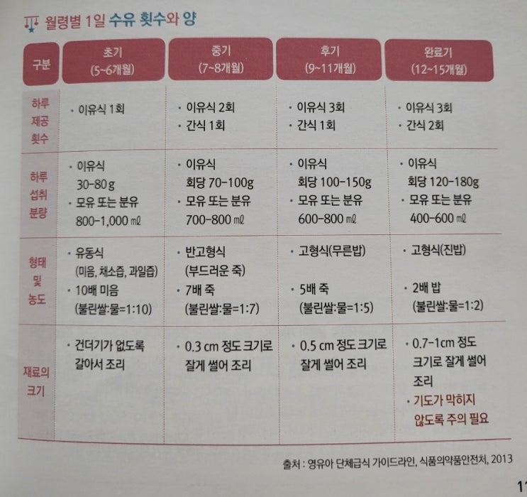초기이유식 초기이유식 시기 양 재료 식단표 스케쥴 정리 네이버 블로그